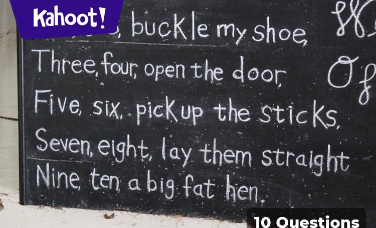 PK rhyme time 2 - Kahoot! Quiz
