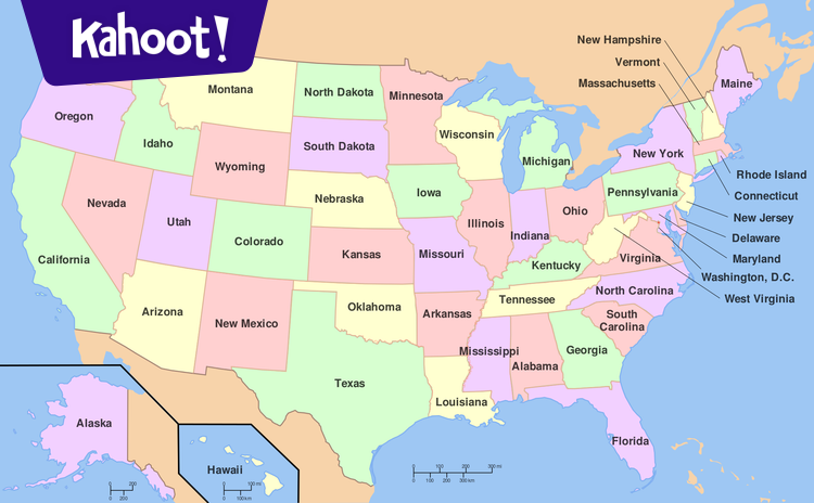 50 U.S. States - Kahoot! Quiz