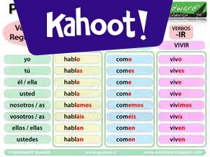 Los verbos regulares, presente de indicativo - Kahoot! Quiz