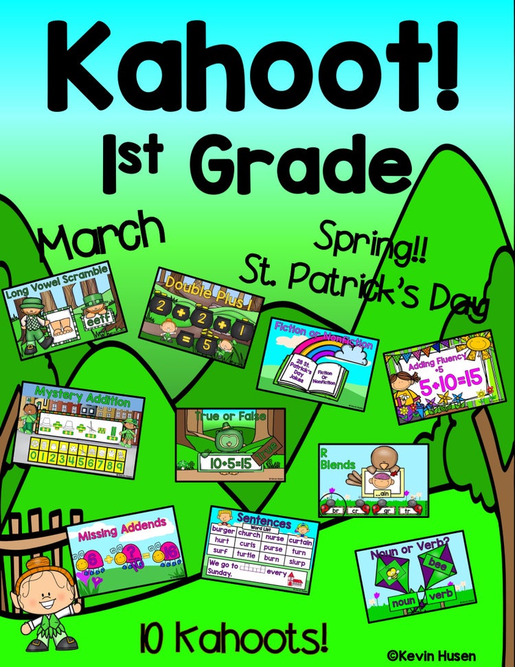 1st Grade March Spring St Patrick's Day LA and Math Kahoots!! FUN ...
