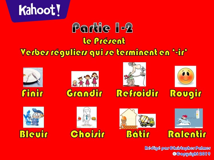 Partie 1-2 - Le présent - Verbes réguliers qui se terminent en '-ir ...