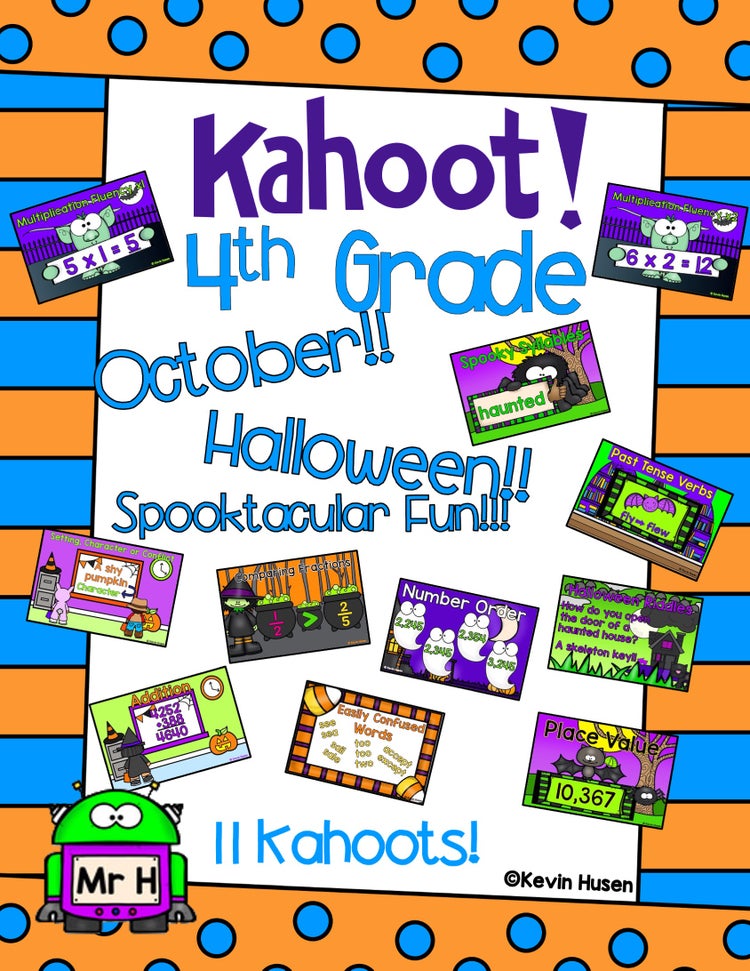 4th Grade 5th Grade Halloween October Kahoots! Scary Fun! Fourth FIfth ...