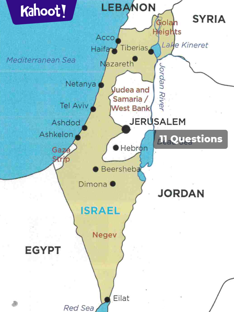 The Map of Israel - Kahoot! Quiz
