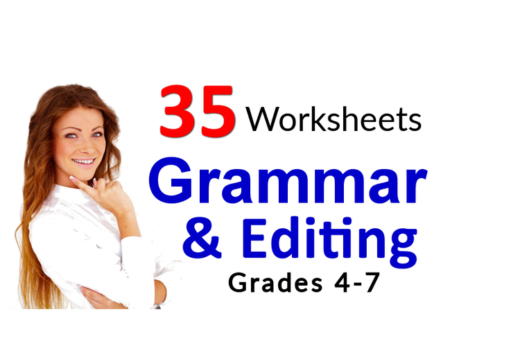 Editing & Grammar: 35 Worksheets (Grades 4-7) - Kahoot! Course