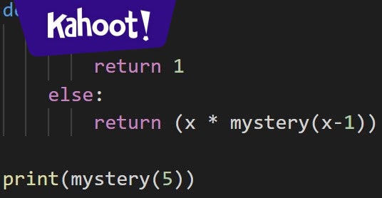 Python Recursion - Kahoot! Quiz