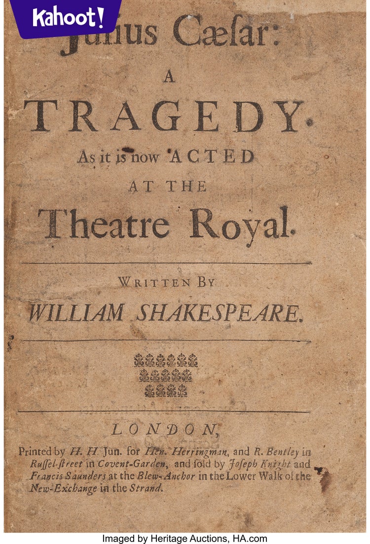 "The Tragedy of Julius Caesar" Review - Kahoot! Quiz