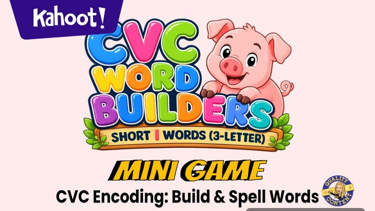 CVC Word Builder: Short I Words (3-Letter) MINI GAME - Kahoot! Quiz