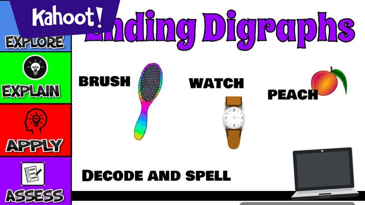 Spelling with Ending Digraphs - Kahoot! Quiz