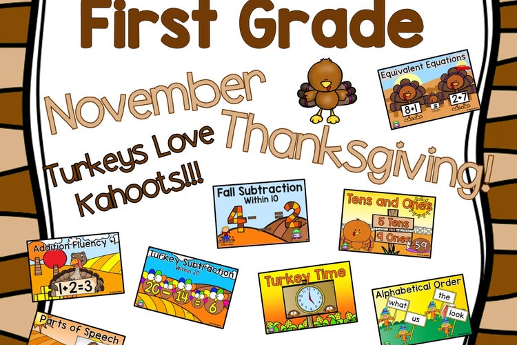 1st Grade November Thanksgiving Kahoots!! - Kahoot! Course