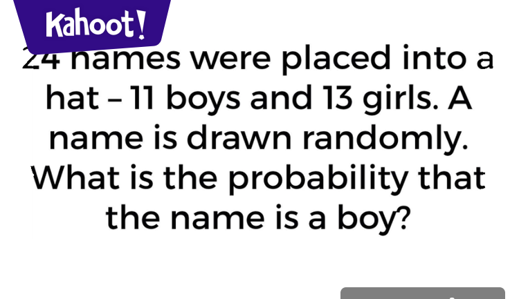 MODULE 7 (PROBABILITY) Part B2 - Theoretical probability - Kahoot! Quiz