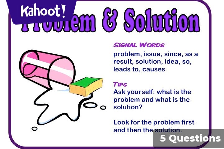 Problem and Solution - GRADE ONE - Kahoot! Quiz
