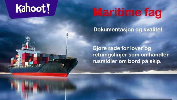 TV 2 Skole Rusmidler om bord på skip - Kahoot! Quiz