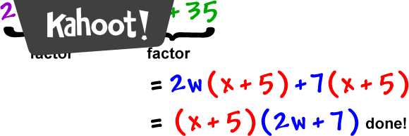 Factoring by grouping - Kahoot! Quiz