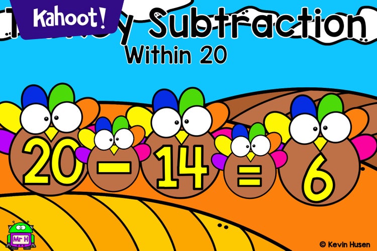 Turkey Subtraction (November Thanksgiving 1st Grade Math Kahoot!) First ...