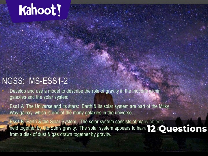 Duplicate of Space (Galaxies, Gravity, Technology) - Kahoot! Quiz