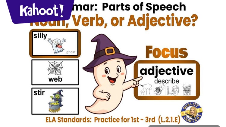 Halloween Parts of Speech: Noun, Verb, or Adjective? ELA Grammar ...