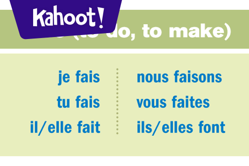 D'accord I 5A.2 verbes irreguliers -IR - Kahoot! Quiz