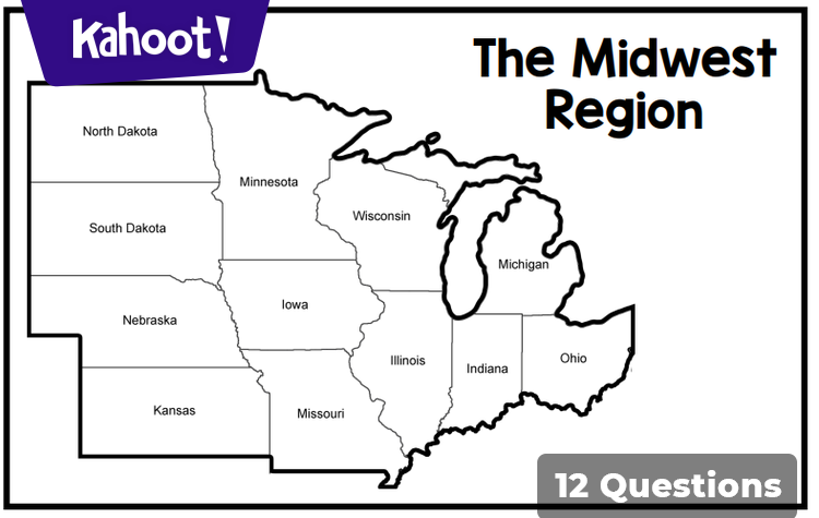 Midwest Regions - Name that State! - Kahoot! Quiz