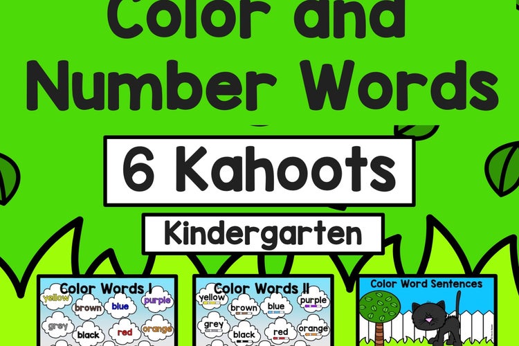 Color and Number Words -Kindergarten Sight Word Language Arts Kahoots ...