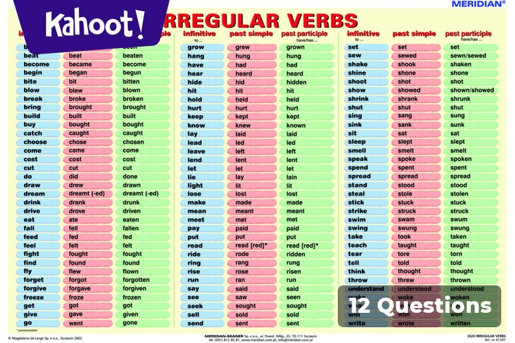 Irregular verbs 101 - Kahoot! Quiz
