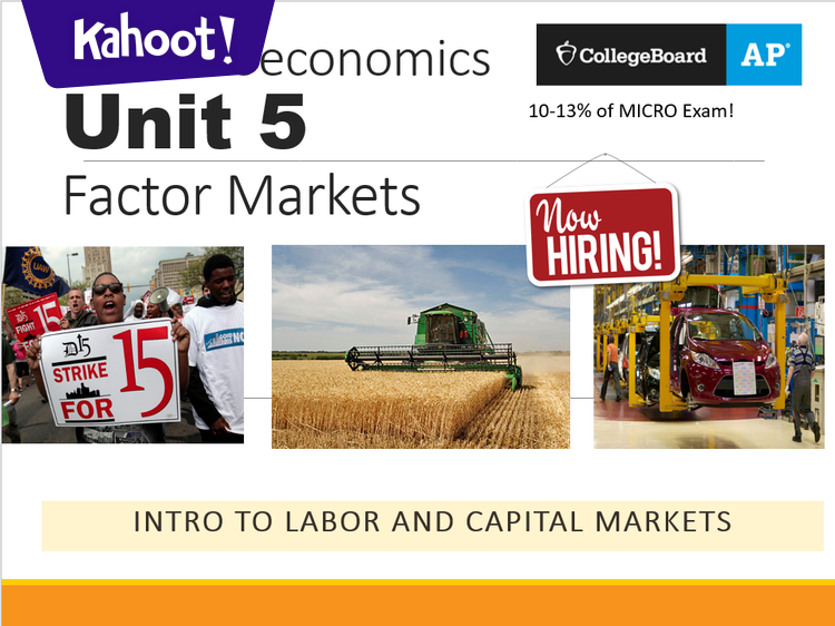 AP MICRO Unit 5 - Factor (Resource) Markets - Kahoot! Quiz