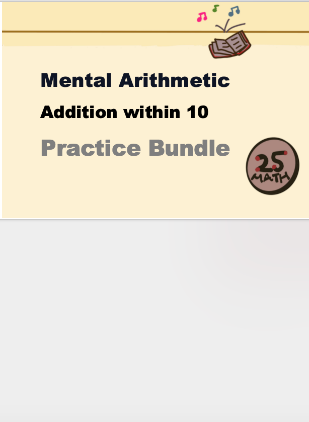 Mental Arithmetic: Addition within 10 - Practice Bundle - Kahoot! Course
