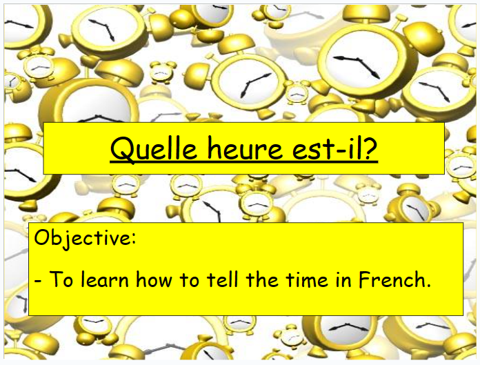 L'heure - The time in French - Kahoot! Course