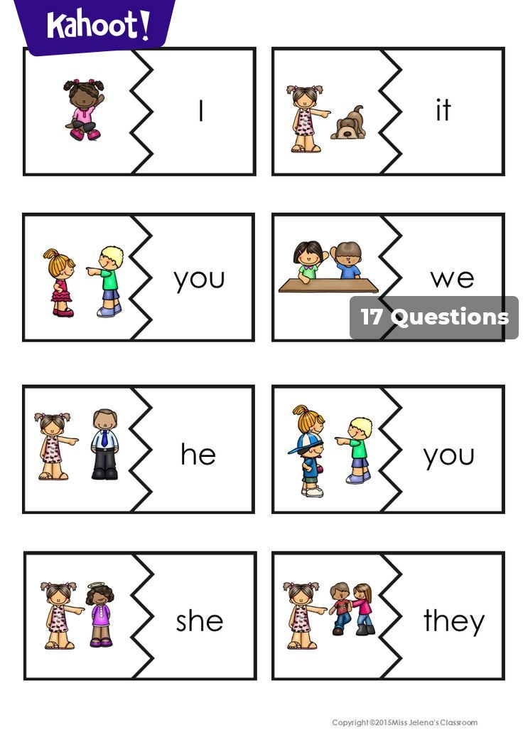 Subject pronouns and verb to be - Kahoot! Quiz