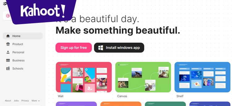Padlet 2- Getting started with the application - introduction to the application. - Kahoot! Quiz