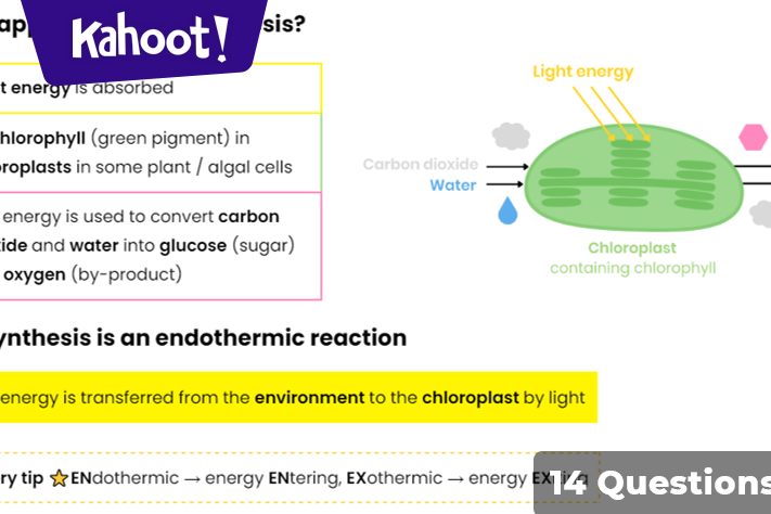 Photosynthesis and uses of glucose - AQA GCSE Biology - Kahoot! Quiz