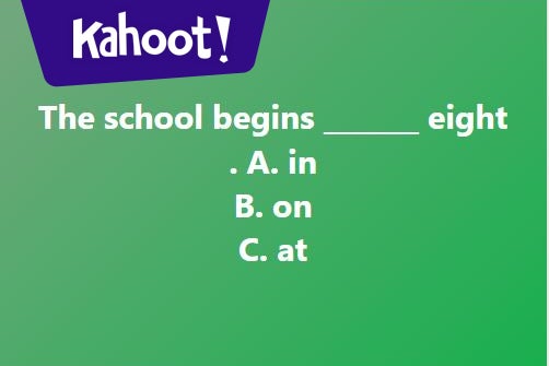 English grammar (zero) - Kahoot! Quiz