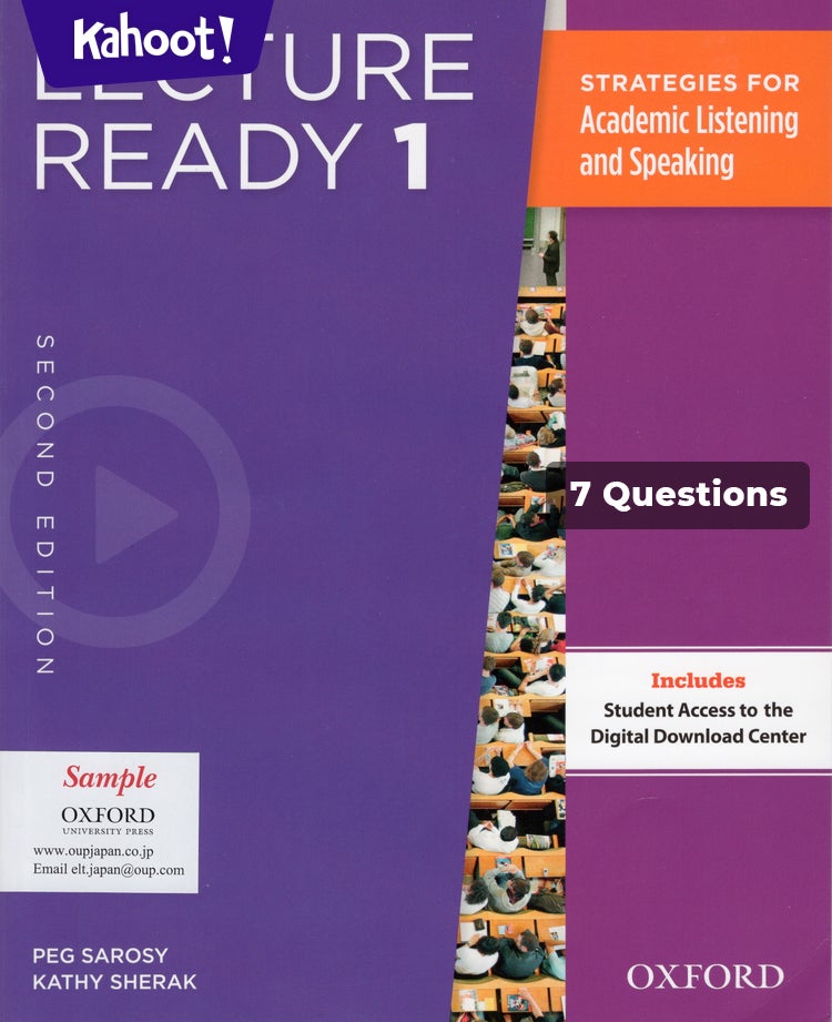 Lecture Ready 1 Vocabulary Quiz 3 Kahoot Quiz