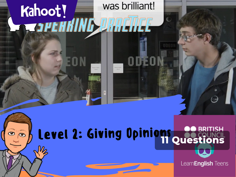 English Speaking Practice - Level 2: Giving Opinions - Kahoot! Quiz