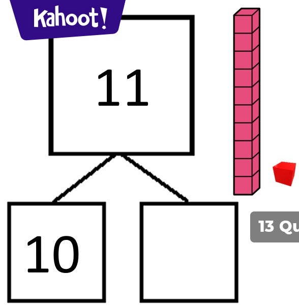 Building Teen Numbers With Number Bonds and Sentences - Kahoot! Quiz