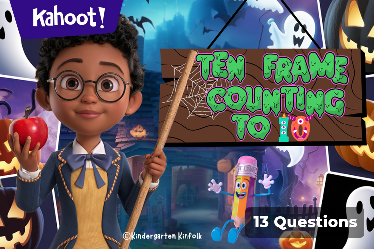 Spooky Halloween Ten Frames to 10 (October Fall Kindergarten Math ...