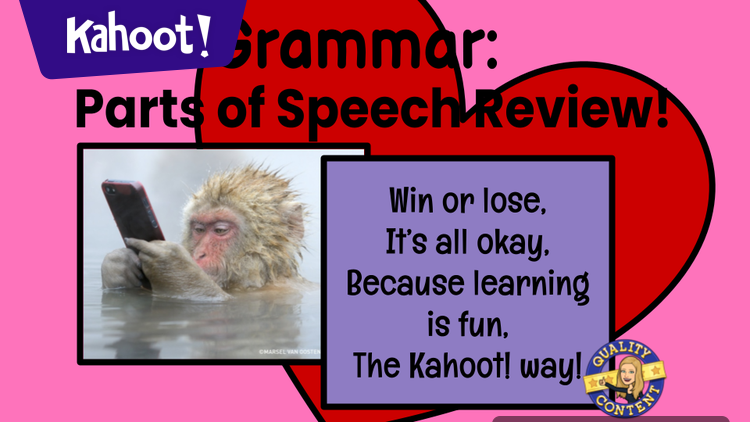 Valentine's Day ELA Grammar: Parts of Speech Review! - Kahoot! Quiz