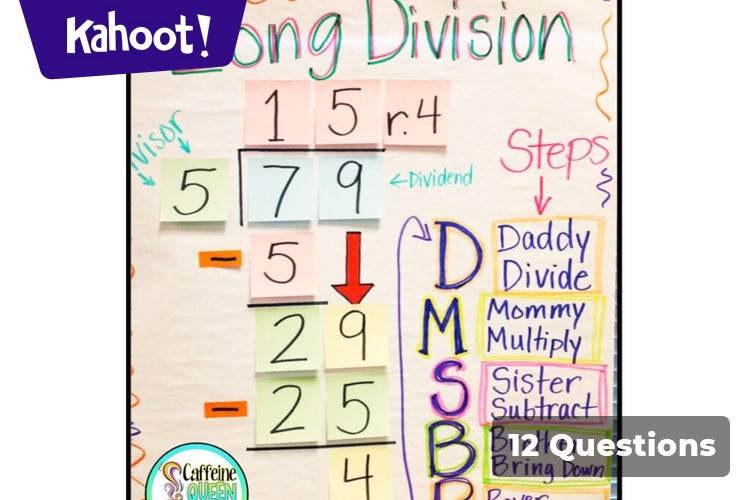 Gaps in the Long Division Algorithm - Kahoot! Quiz