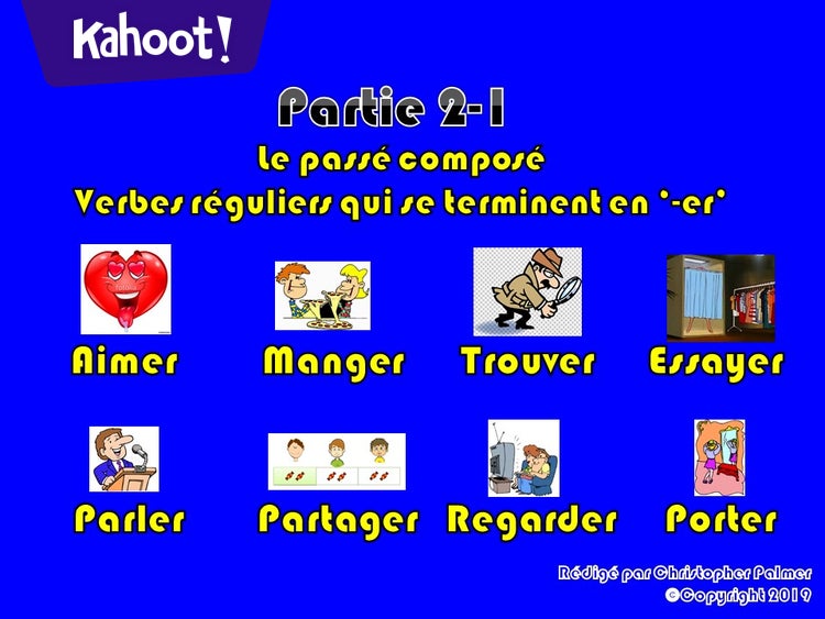 Partie 2-1 - Le passé composé - Verbes réguliers qui se terminent en ...