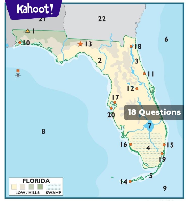 Florida Map - Kahoot! Quiz