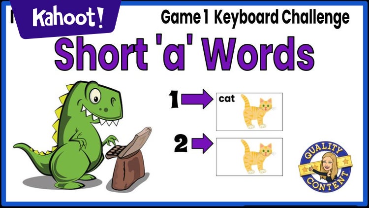 Short a Words ~ Game 1 Keyboard Challenge ~ I can read! - Kahoot! Quiz