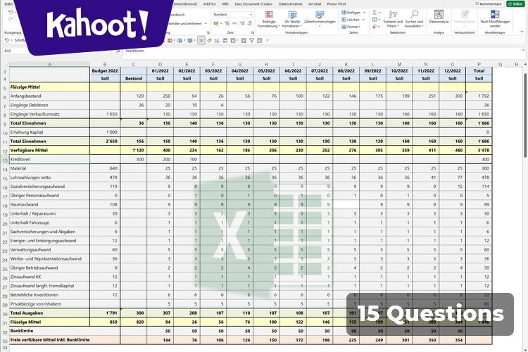 Excel Aufbaukurs - Kahoot! Quiz