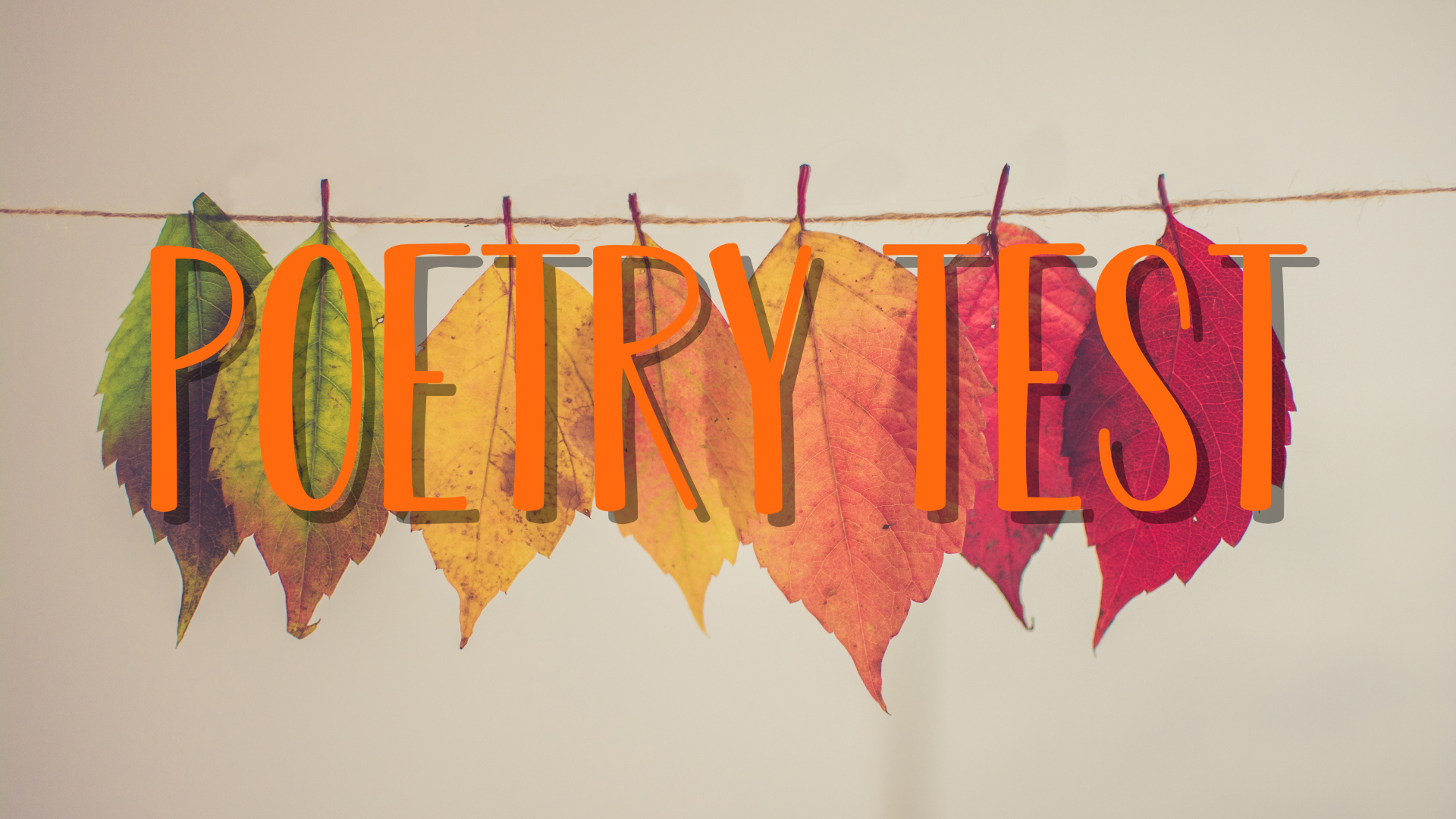 Poetry Test Review - Kahoot! Quiz