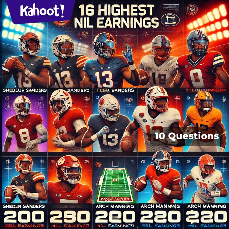 2024 Biggest NIL College Football Earners - Kahoot! Quiz