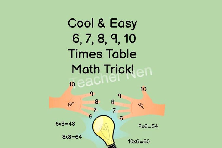 Multiplication Tricks!: Learn 6,7,8,9,10 Times Table in Minutes Using ...