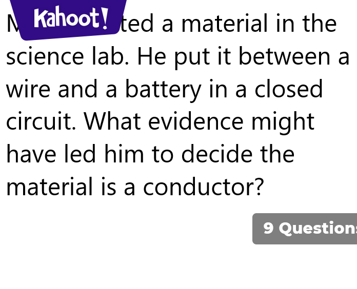 Current Electricity - Kahoot! Quiz