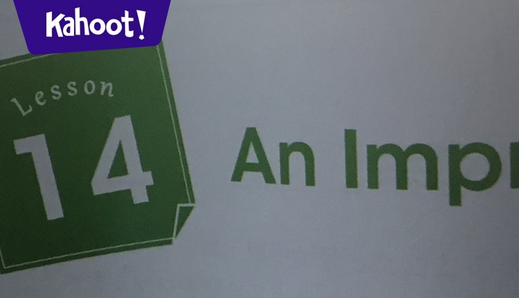 Lesson 14 - Kahoot! Quiz