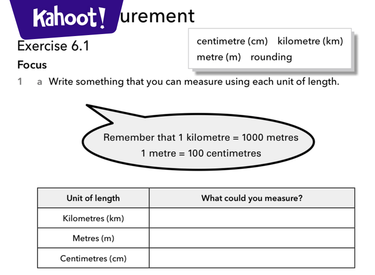 G3 L6-1 Measurement - Kahoot! Quiz