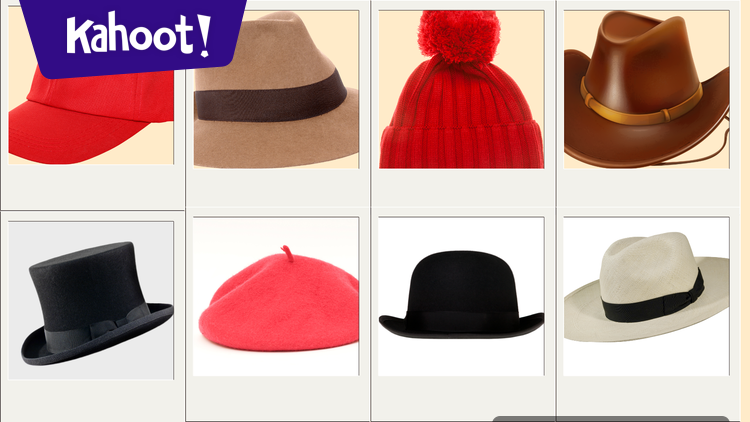 Types of hats. Pin - Kahoot! Quiz