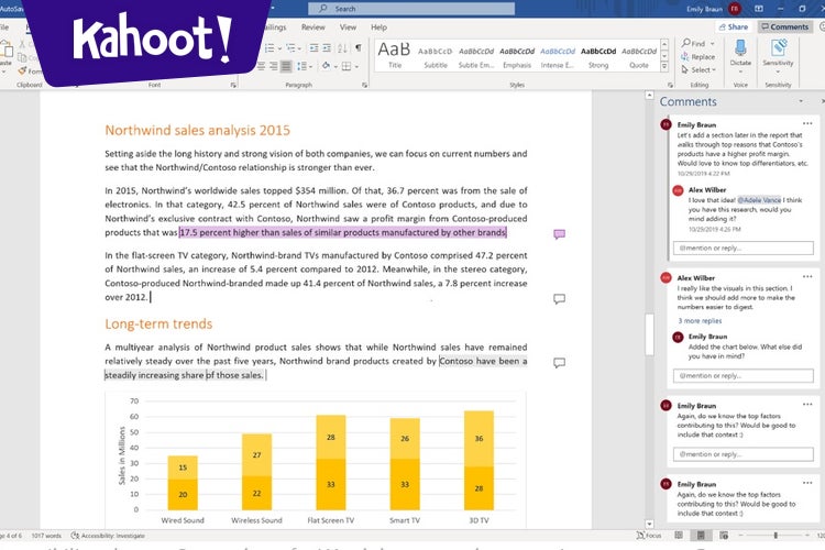 Microsoft Word Part 3 Final Review - Kahoot! Quiz