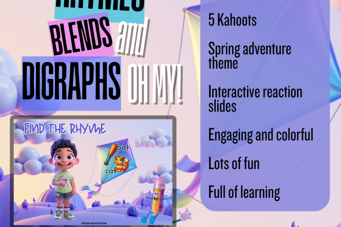 Kindergarten Rhymes Blends and Digraphs Oh My! - Kahoot! Course